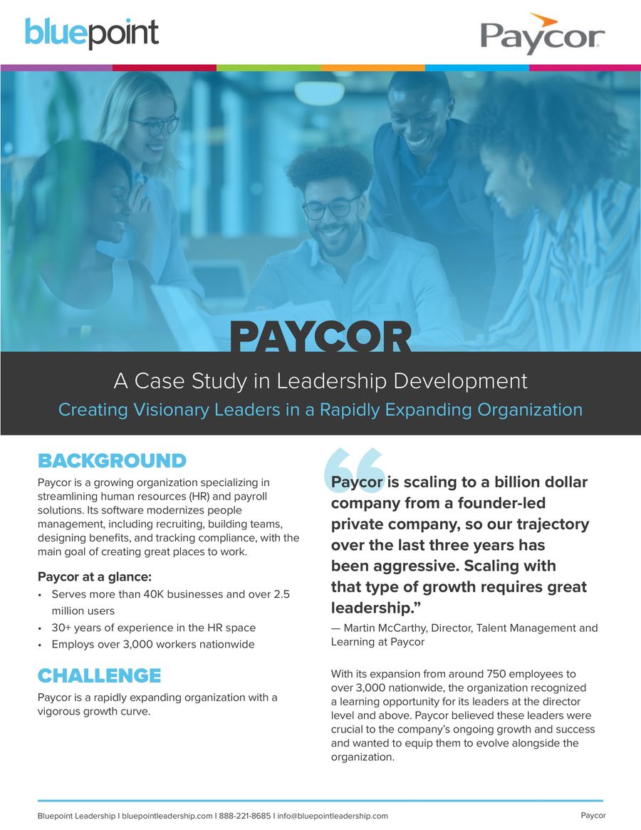 Bluepoint Paycor Case Study by HCI - Flipsnack