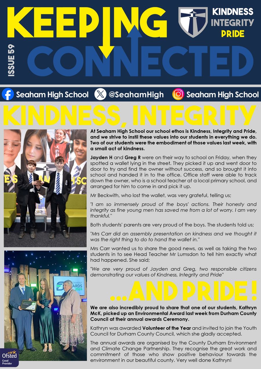 Keeping Connected issue 59 by Seaham High School - Flipsnack