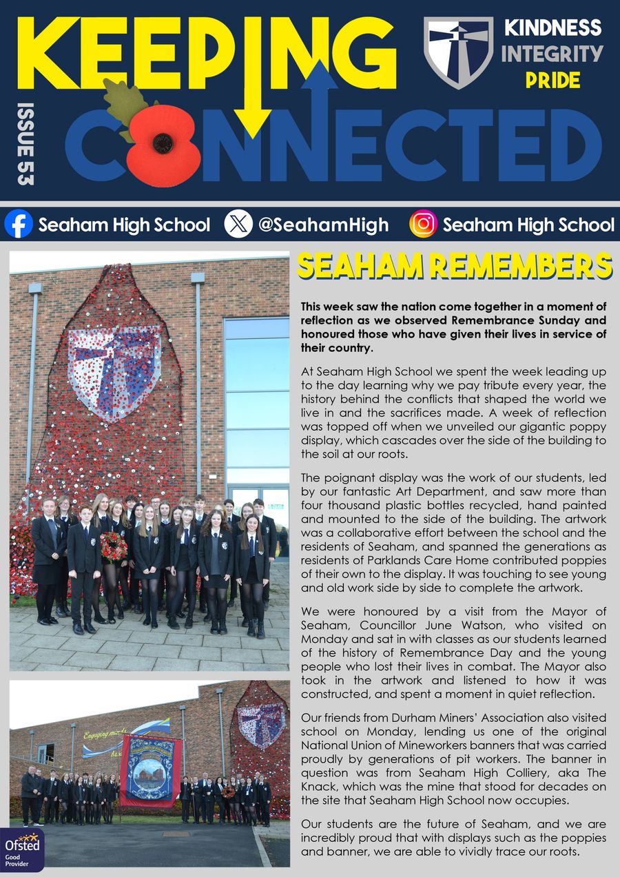 Keeping Connected issue 53 by Seaham High School - Flipsnack