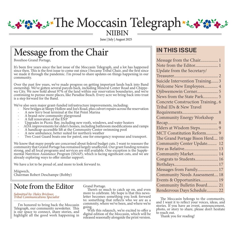 Moccasin Telegraph NIIBIN 2025 by Haley Brickner - Flipsnack