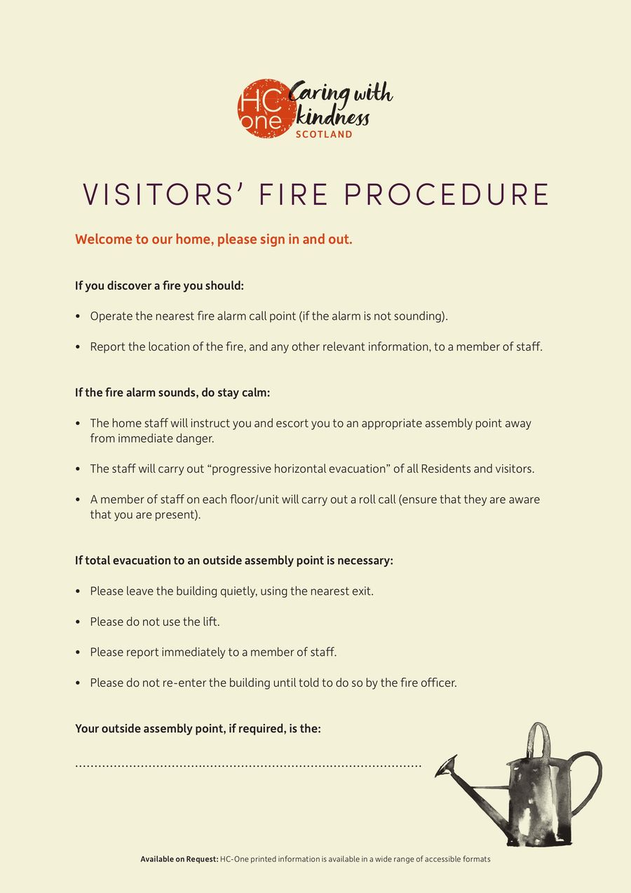 Visitors Fire Procedure (SCOTLAND) by HC-One - Flipsnack