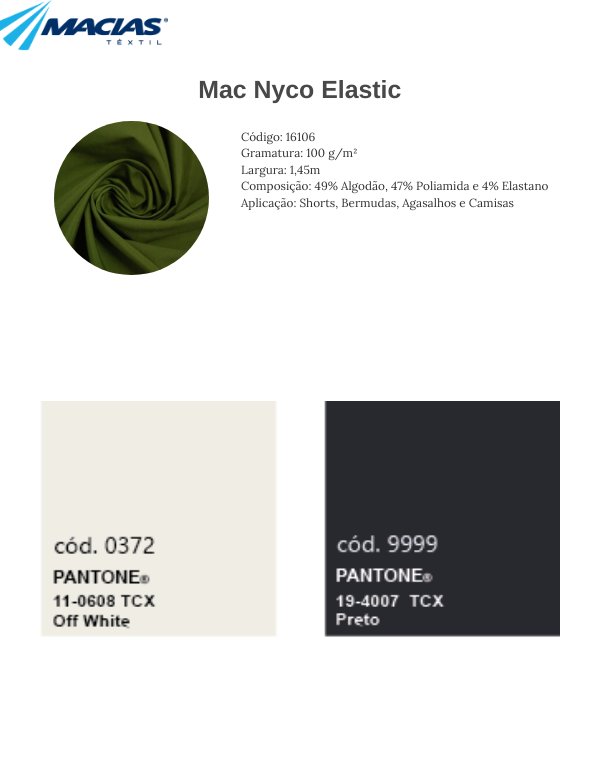 Paleta de cores - Mac Nyco Elastic by Macias Têxtil - Flipsnack