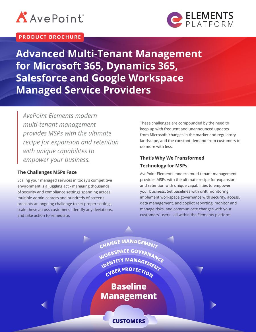 AvePoint Elements Brochure - EN (1) by Ingram Micro...