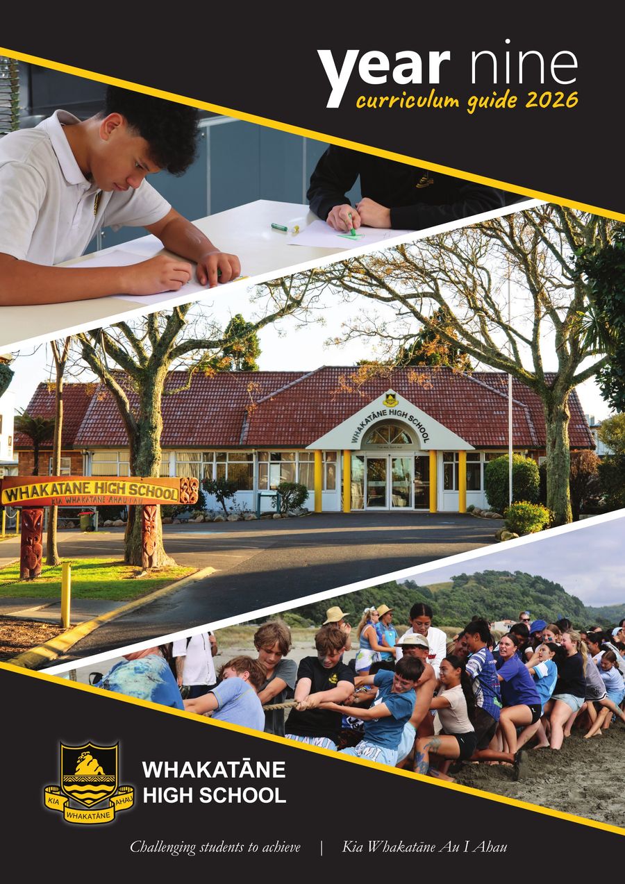 Year 9 Curriculum Guide 2026 by Whakatane High... - Flipsnack