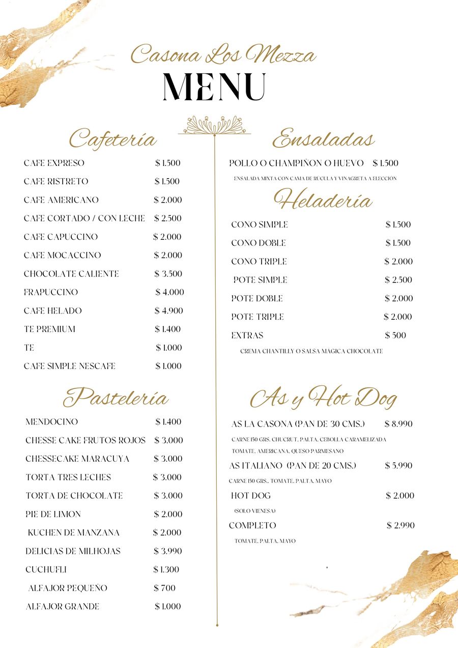 Casona Los Mezza Menu by perito.informatica - Flipsnack