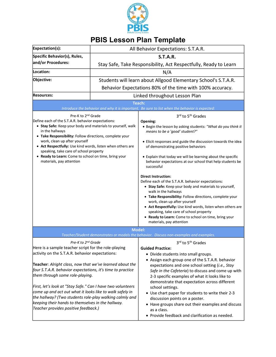 Allgood PBIS Lesson Plan 1 by Alexis Astrop - Flipsnack