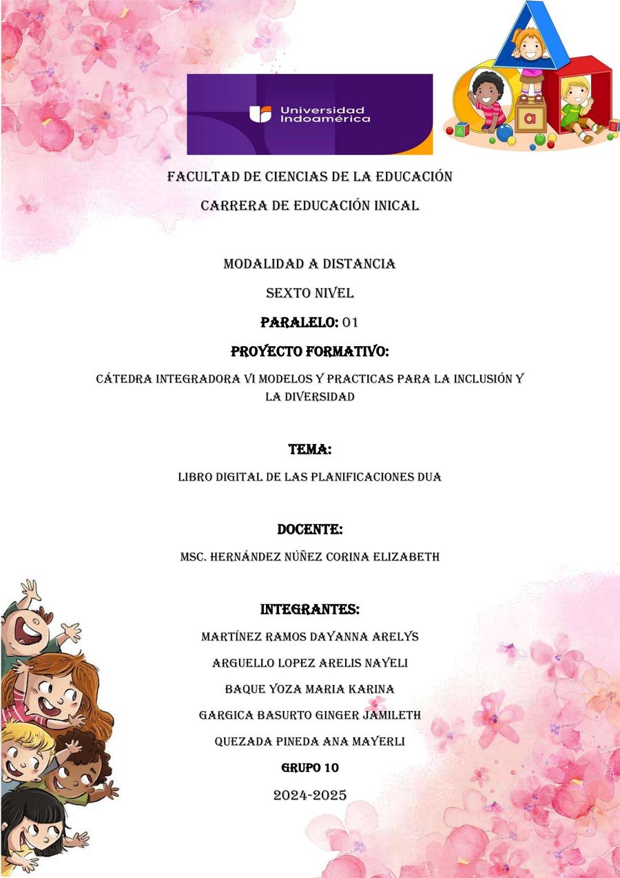 Libro digital de las planificaciones DUA by Dayana Martinez - Flipsnack