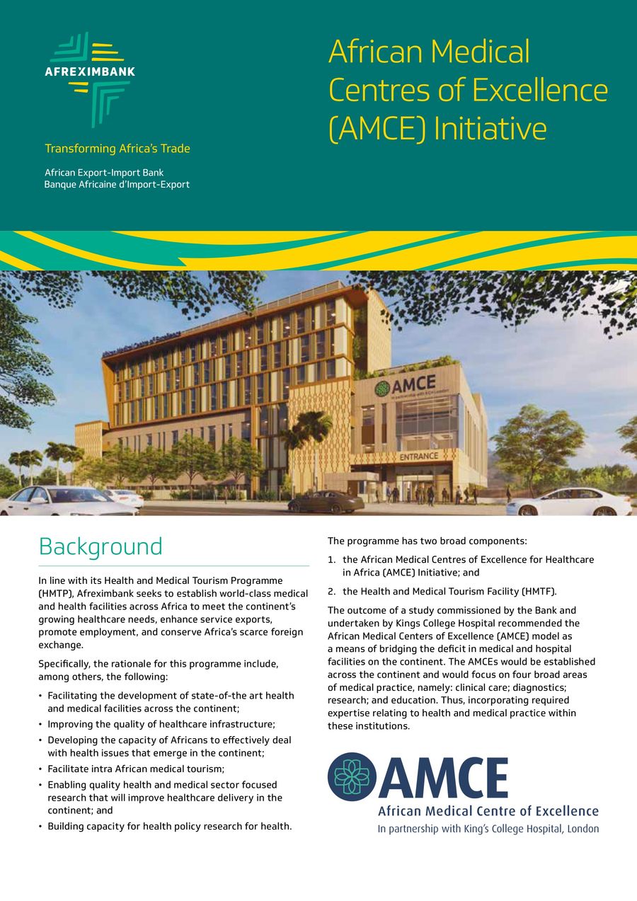African Medical Centres of Excellence (AMCE) Initiative by African ...