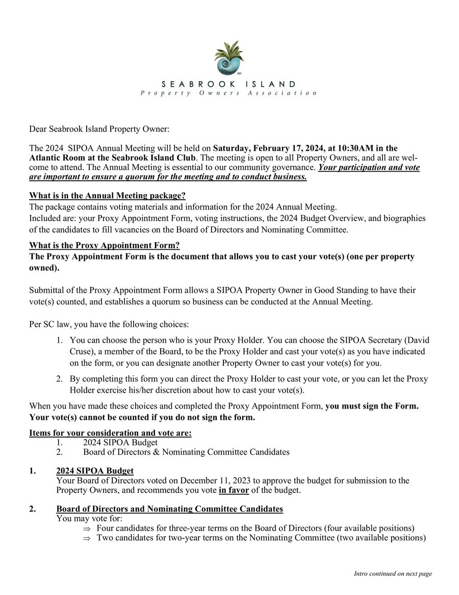 2024 Voting Booklet by Seabrook Island POA - Flipsnack