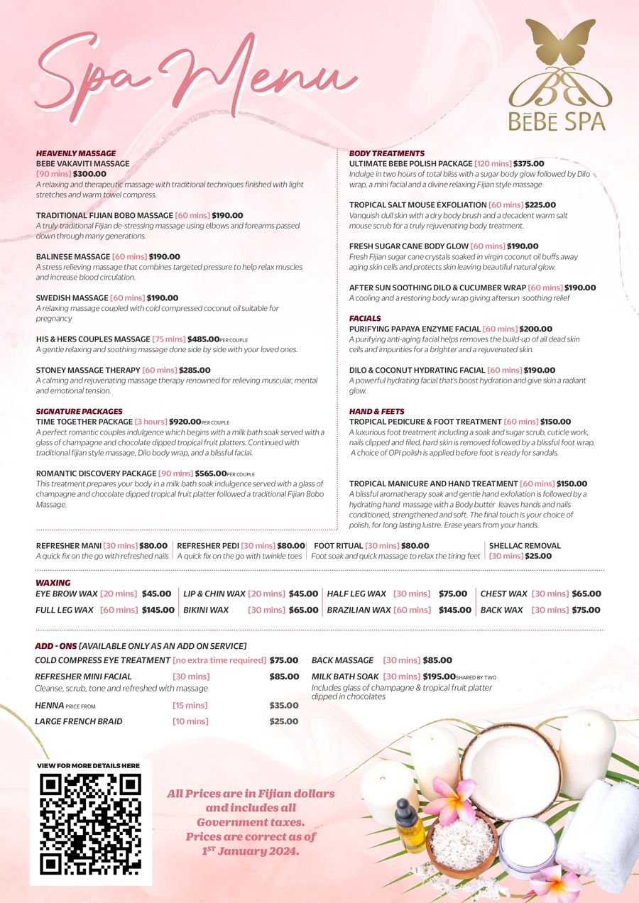 08 - BEBE SPA MENU by OUTRIGGER... - Flipsnack