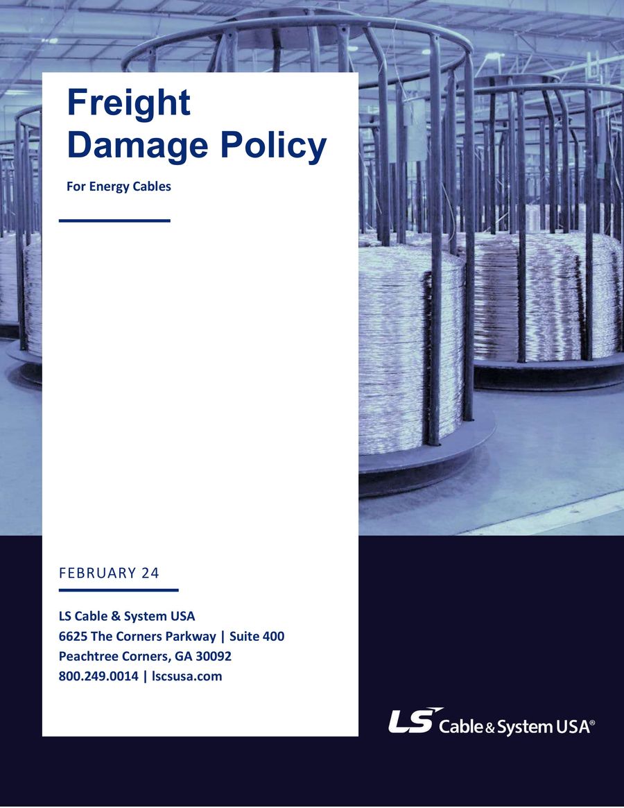 Policy: Freight Damage by LS Cable... - Flipsnack