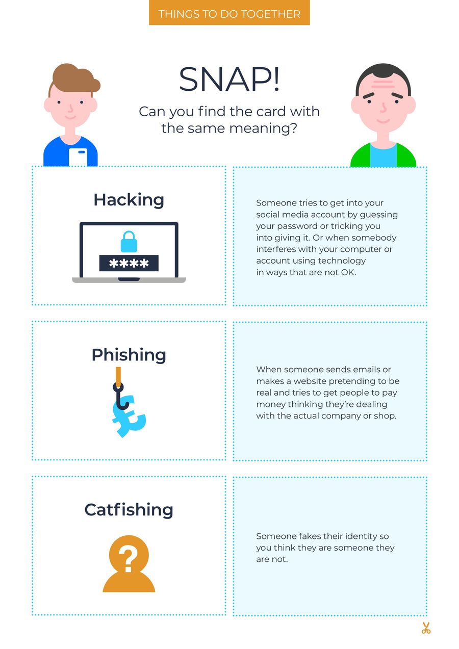 Online activity for kids - snap cards to learn online terms by Internet ...