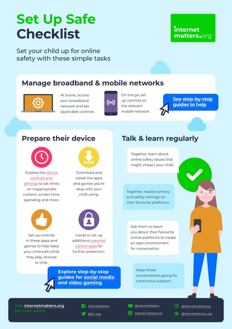 Set Up Safe online safety checklist | Internet Matters