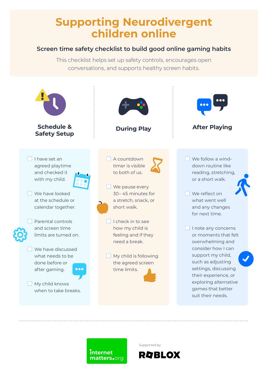Screen time checklist to support neurodivergent children by Internet ...