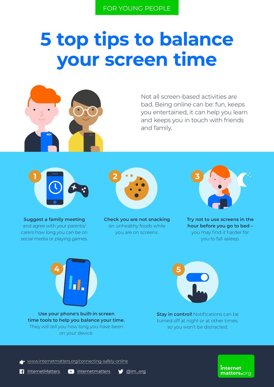 Guide for young people: 5 tips to balance your screen time by Internet ...