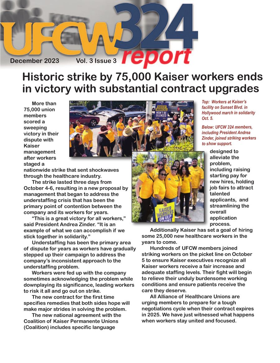 324 Report December 2023 by UFCW Local 324 - Flipsnack