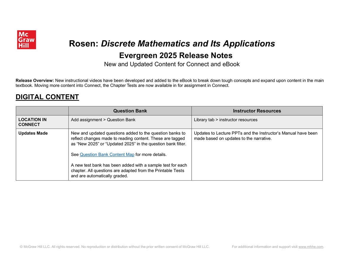 Rosen, Discrete Mathematics and Its Applications: 2025 Release by ...