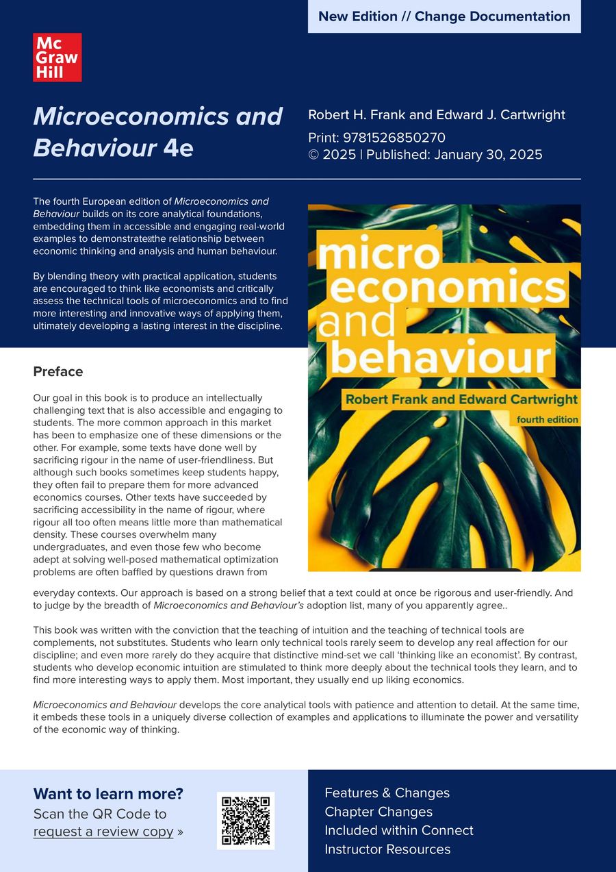 Frank, Microeconomics and Behaviour 4e | Change Document by McGraw Hill ...