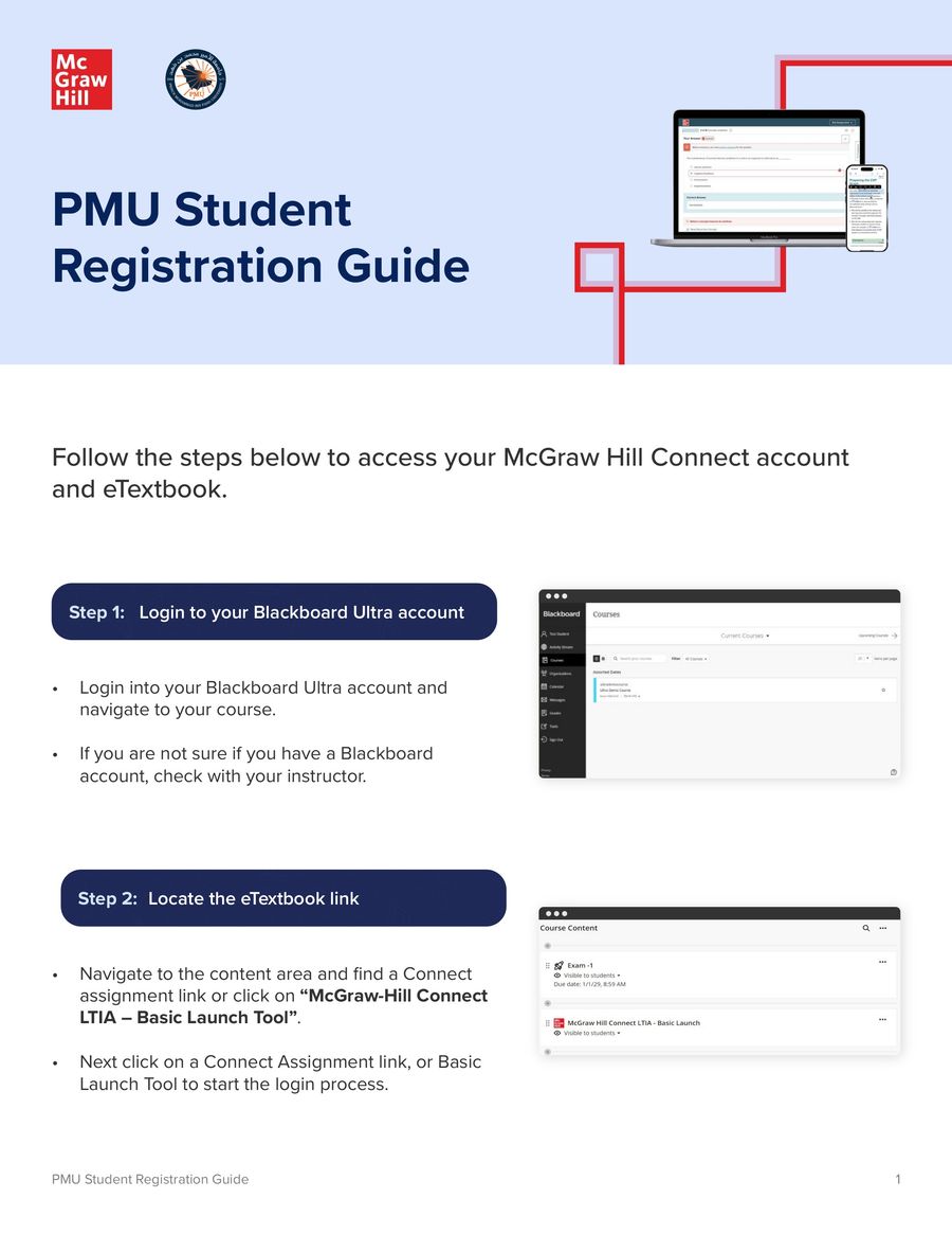 PMU Student Registration Guide by McGraw Hill International