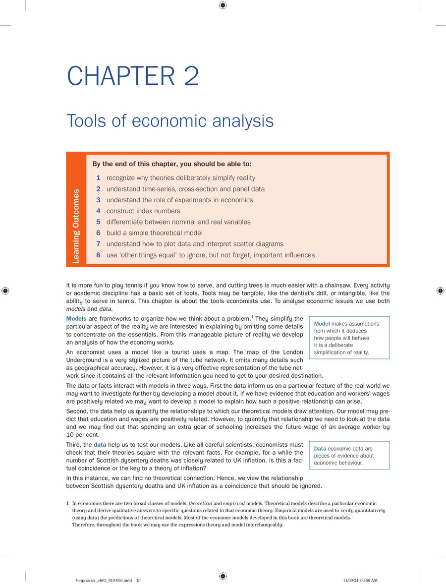 Chapter 2 | Tools of Economic Analysis | Begg by McGraw Hill International