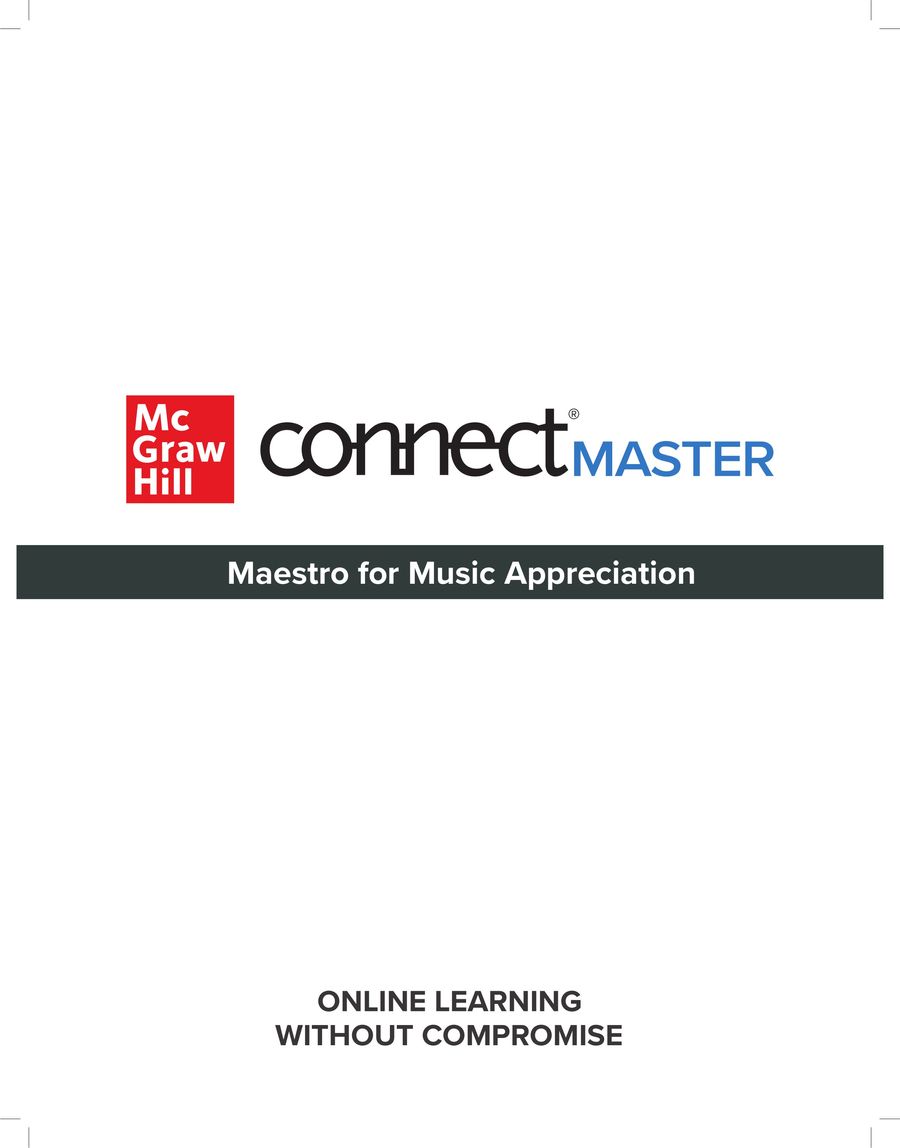 Connect Master Maestro for Music Appreciation by McGraw Hill International