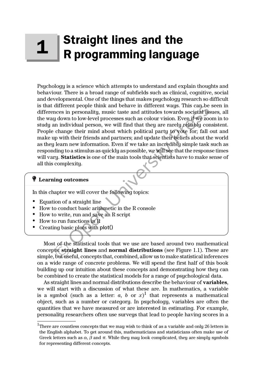 Statistics for Psychology Using R | Sample Chapter 1 by McGraw Hill ...