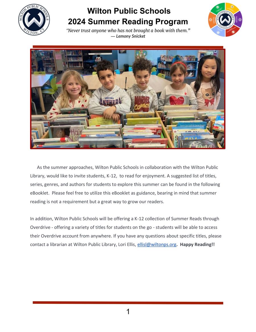 2024 WPS Summer Reading Program by Fran Kompar - Flipsnack