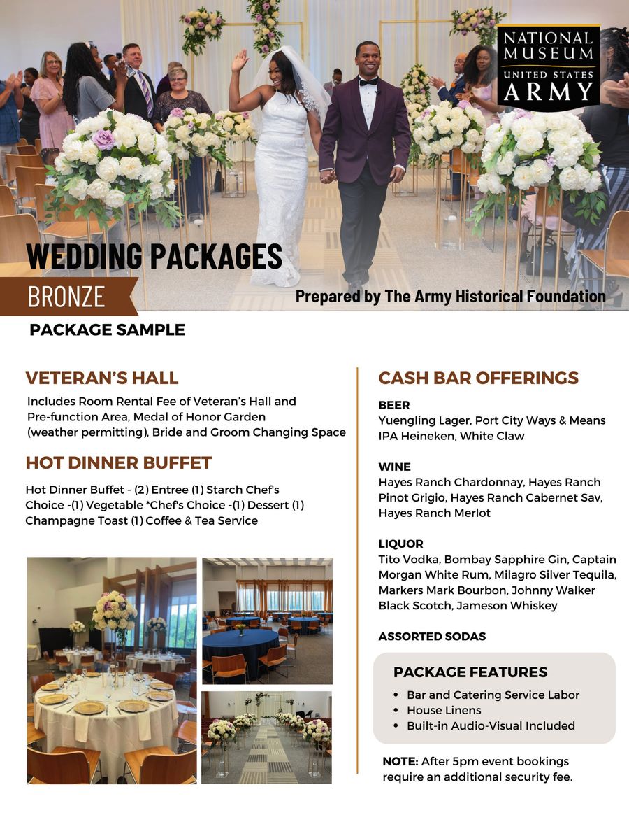 Wedding Packages at the National Museum of the United States Arm by The ...