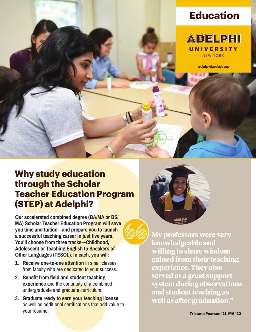 Adelphi University Education Brochure by Adelphi University - Flipsnack