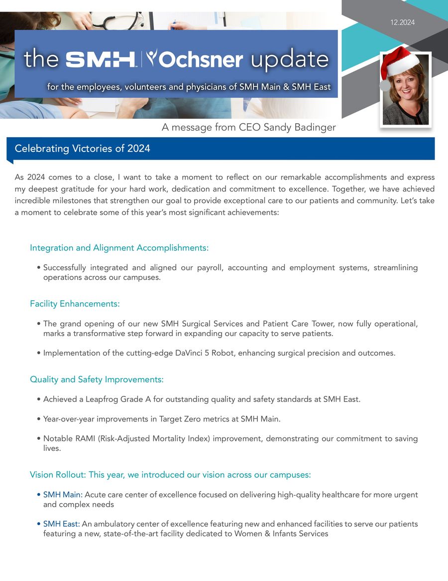 The SMH I Ochsner Update December 2024... - Flipsnack