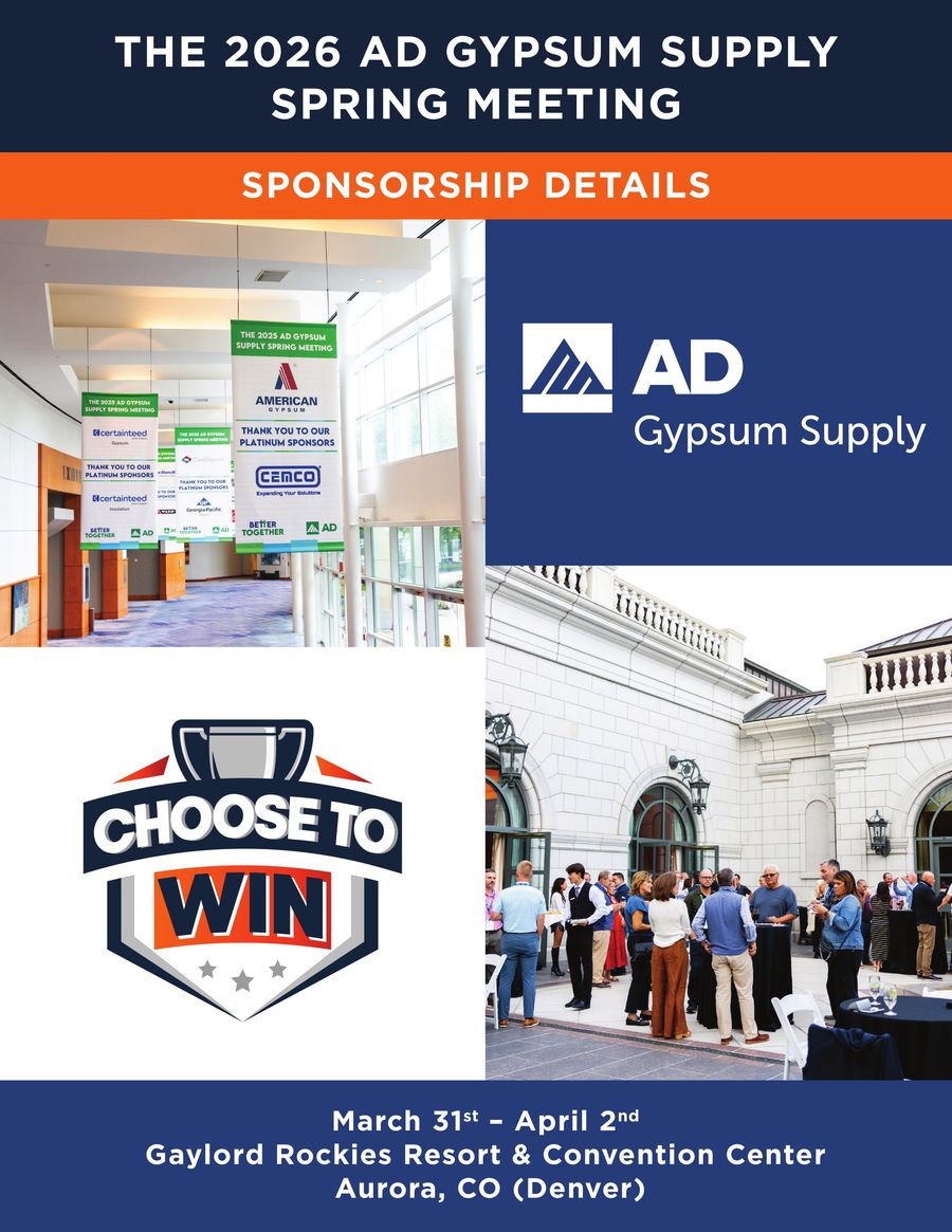 2026 AD Gypsum Supply Spring Meeting Sponsorship Brochure by Affiliated ...