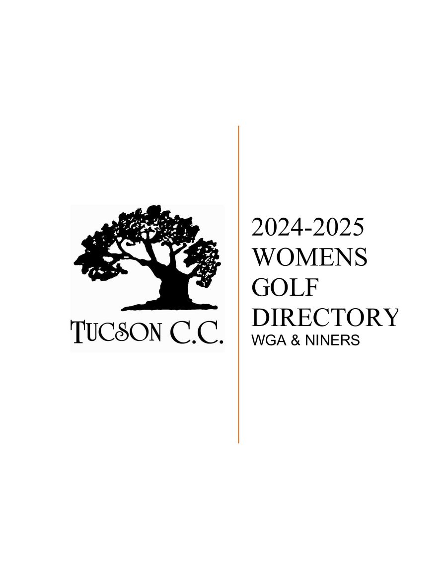 TCC Womens Golf Directory 2024-2025 by Tucson Country Club - Flipsnack