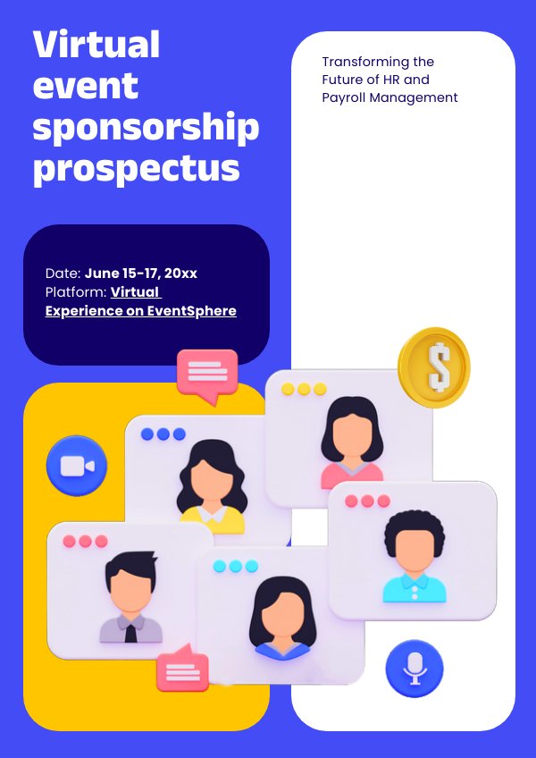 Virtual event sponsorship prospectus template by Flipsnack templates ...