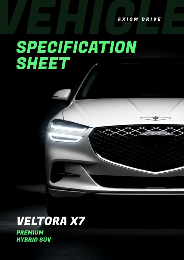 Vehicle spec sheet template by Flipsnack templates - Flipsnack