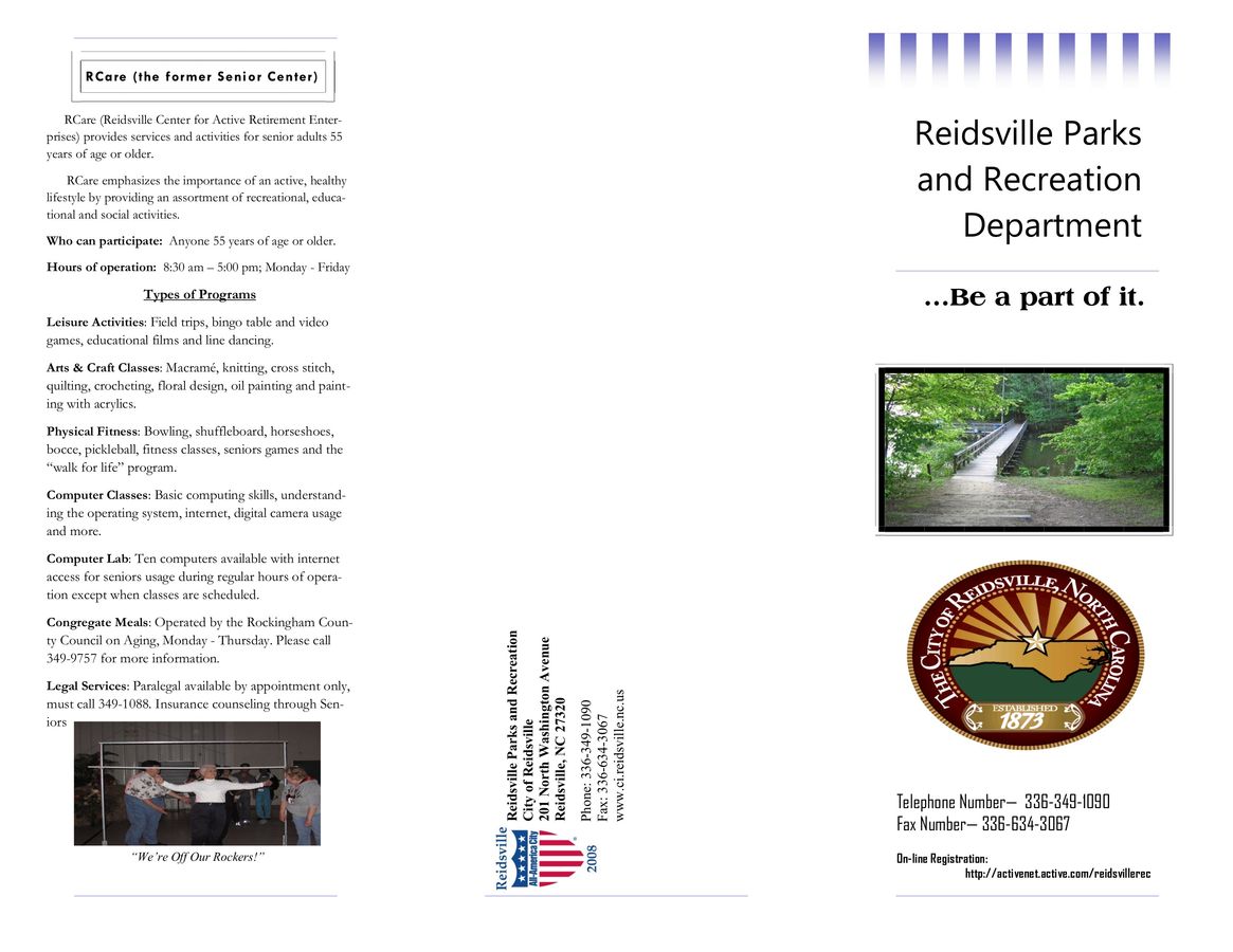 Parks and Recreation Brochure by Shirrell Williams - Flipsnack