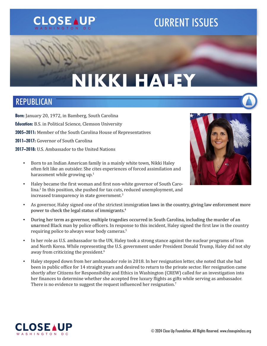Nikki Haley Profile by Close Up Foundation - Flipsnack