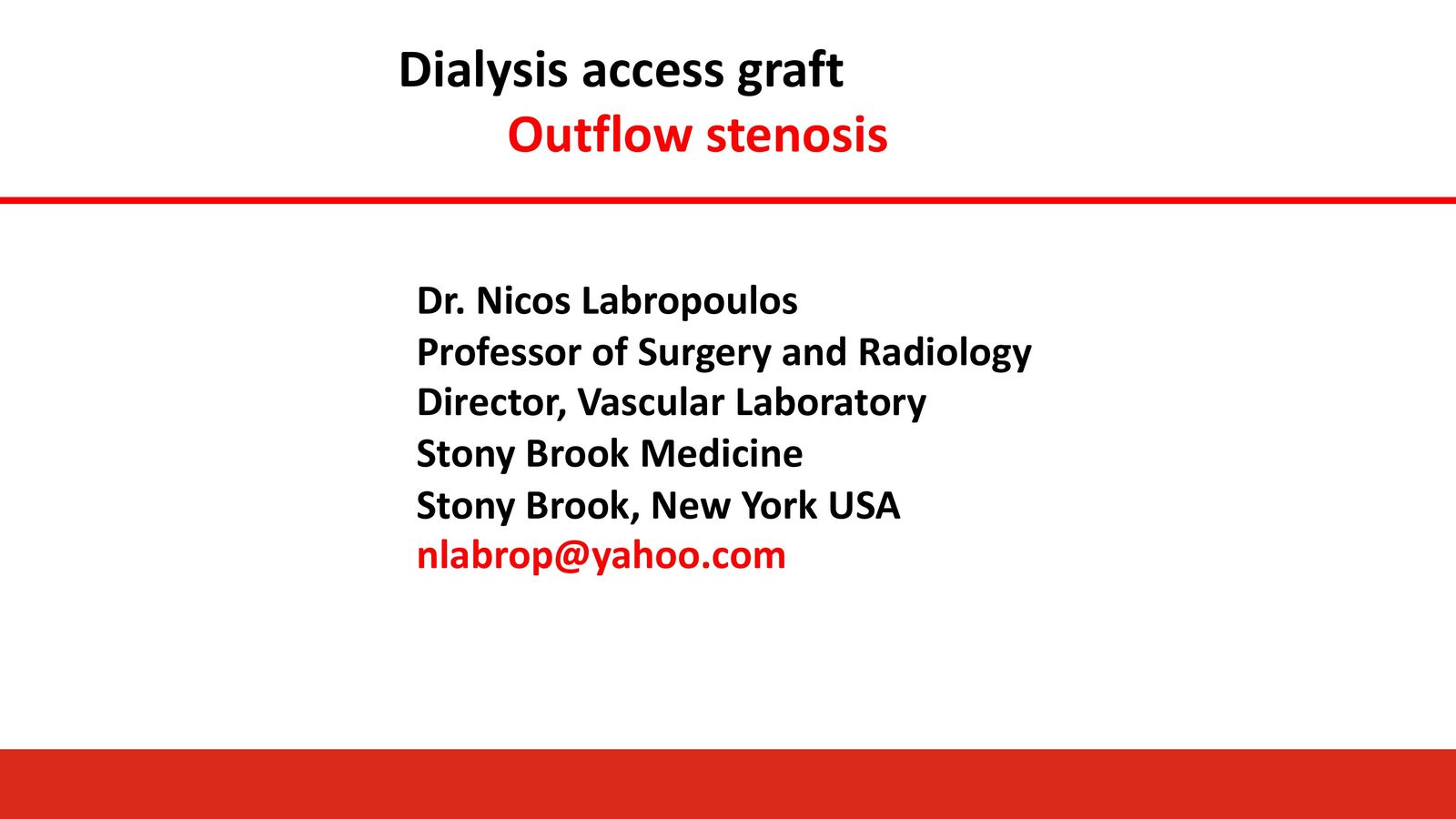 Dialysis access - outflow stenosis by tony gasparis - Flipsnack