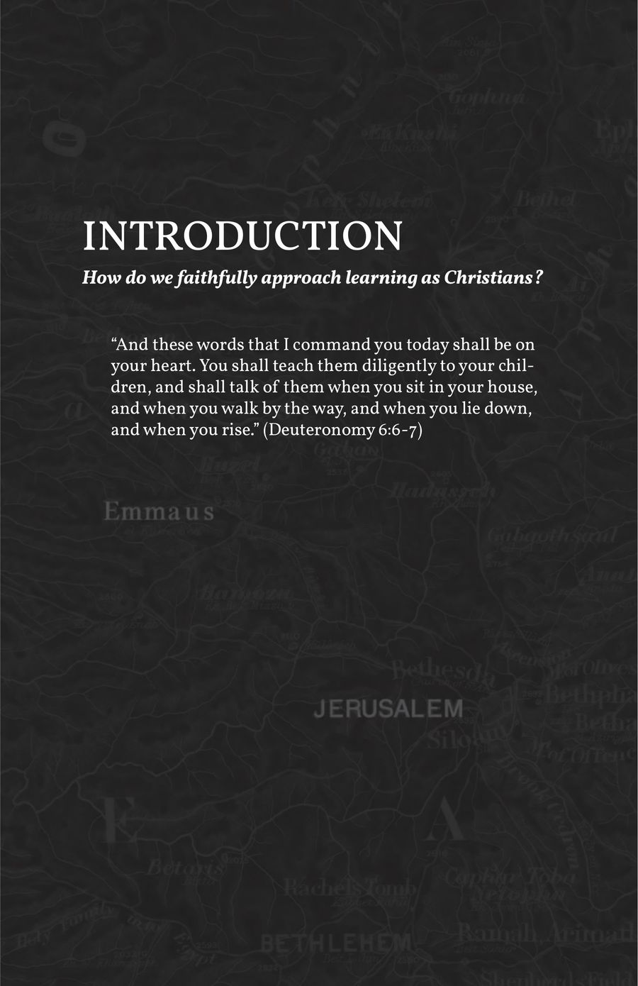Introduction: A Framework for Biblical Integration and Learning by ...