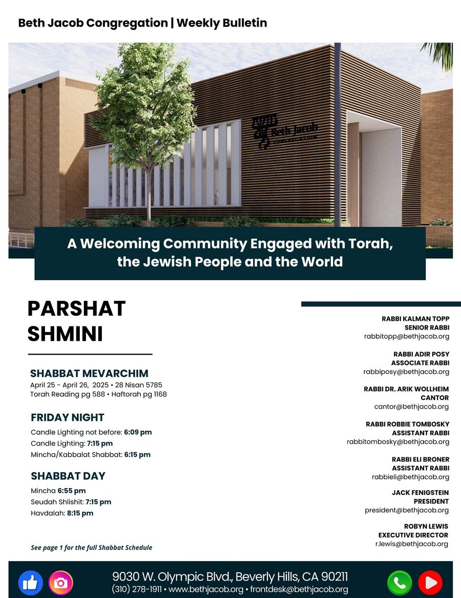 Parshat Shmini April 25-26, 2025 by Ariella Skoczylas - Flipsnack