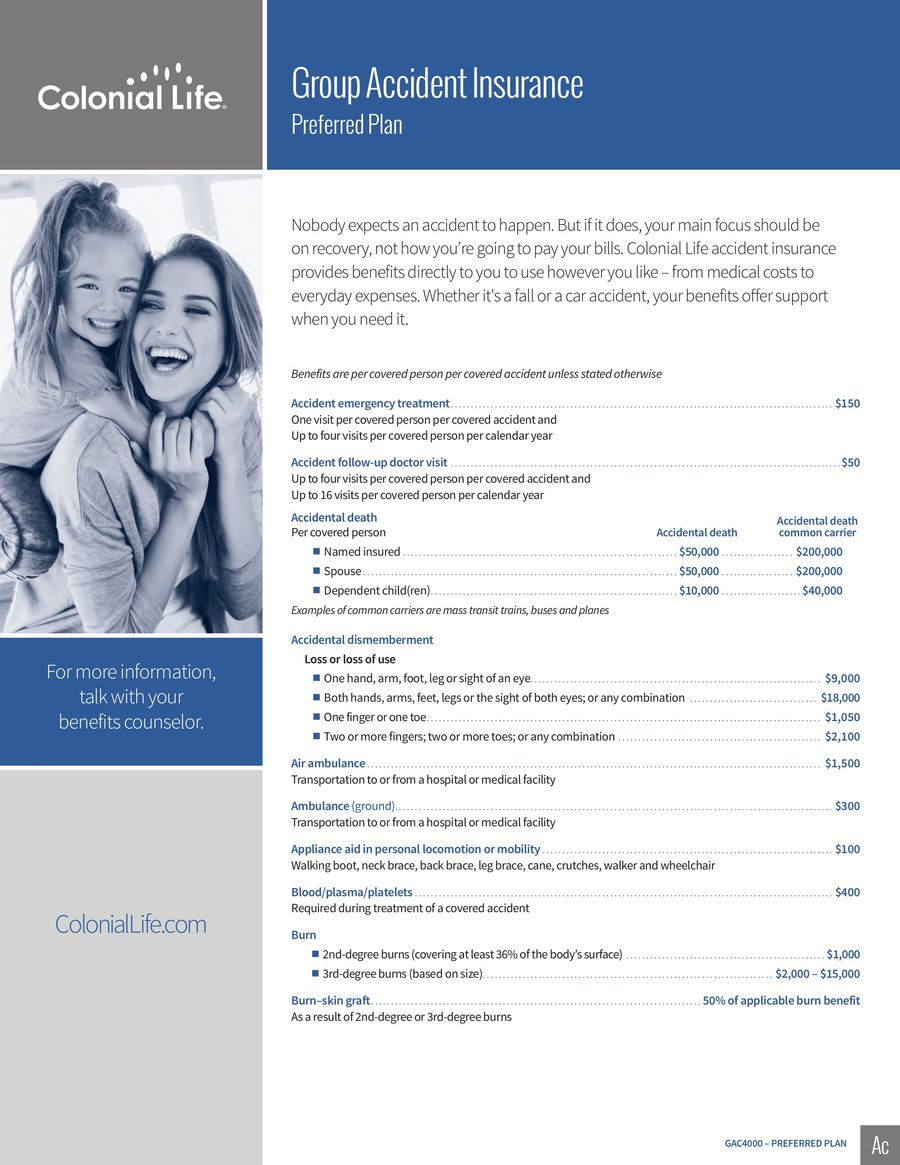 Colonial Life Group Accident Product Brochure by All Atlantic ...