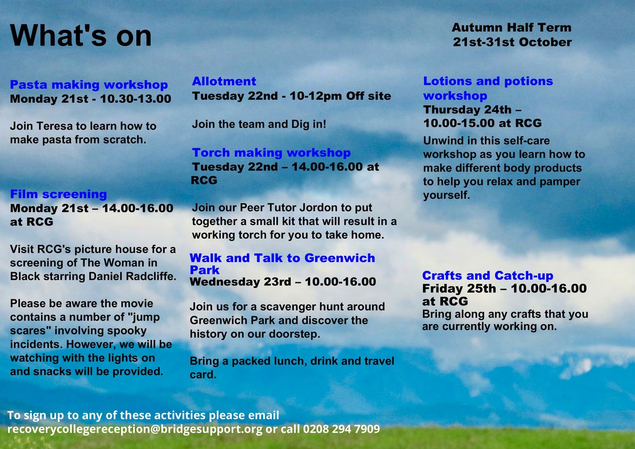Autumn 2024 Half Term Flyer RCG by Recovery... - Flipsnack