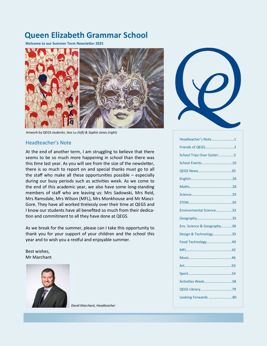 QEGS Newsletter Summer 2025 by Laura Lithgow - Flipsnack