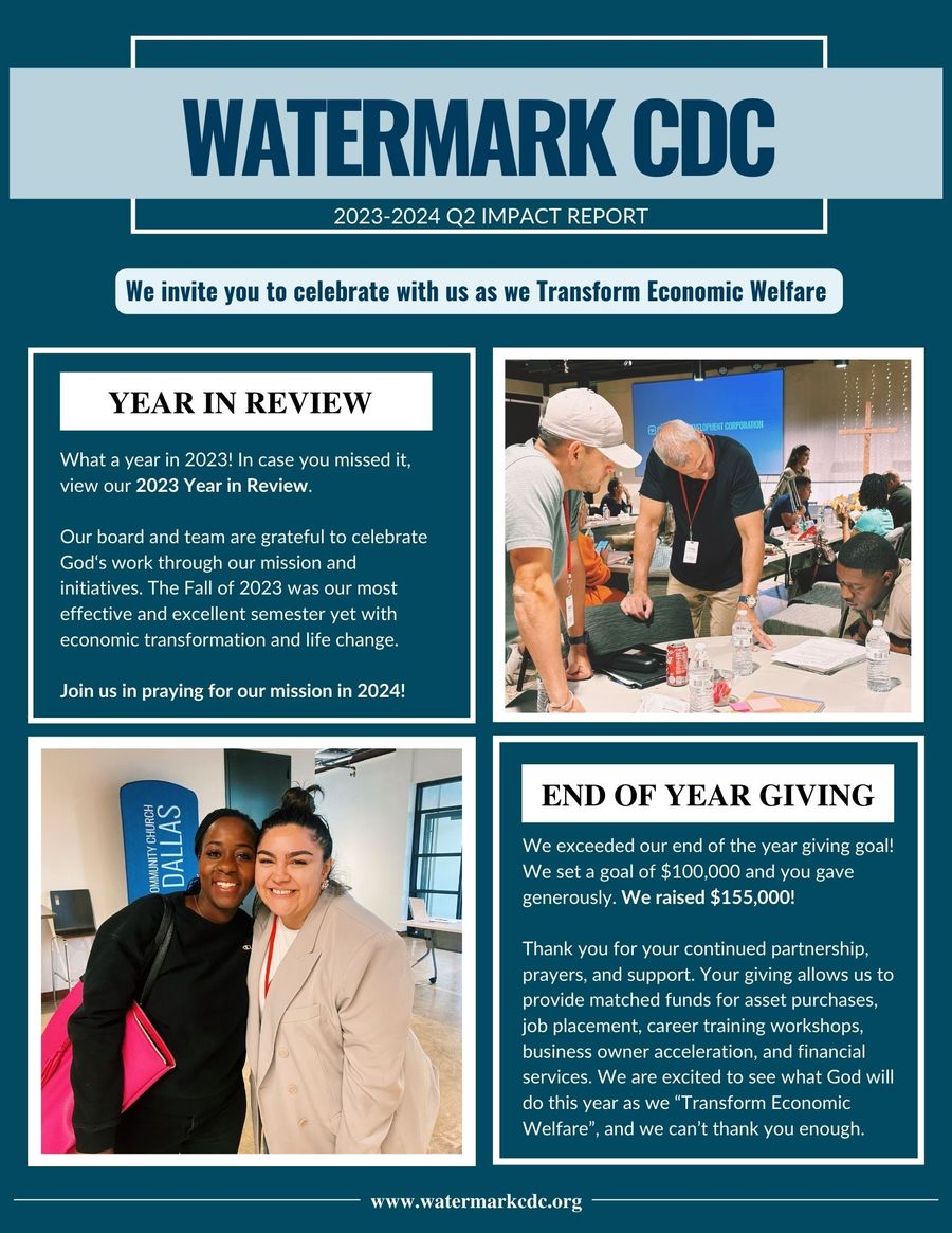 Watermark CDC 2023-2024 Q2 Impact Report by Jessica - Flipsnack