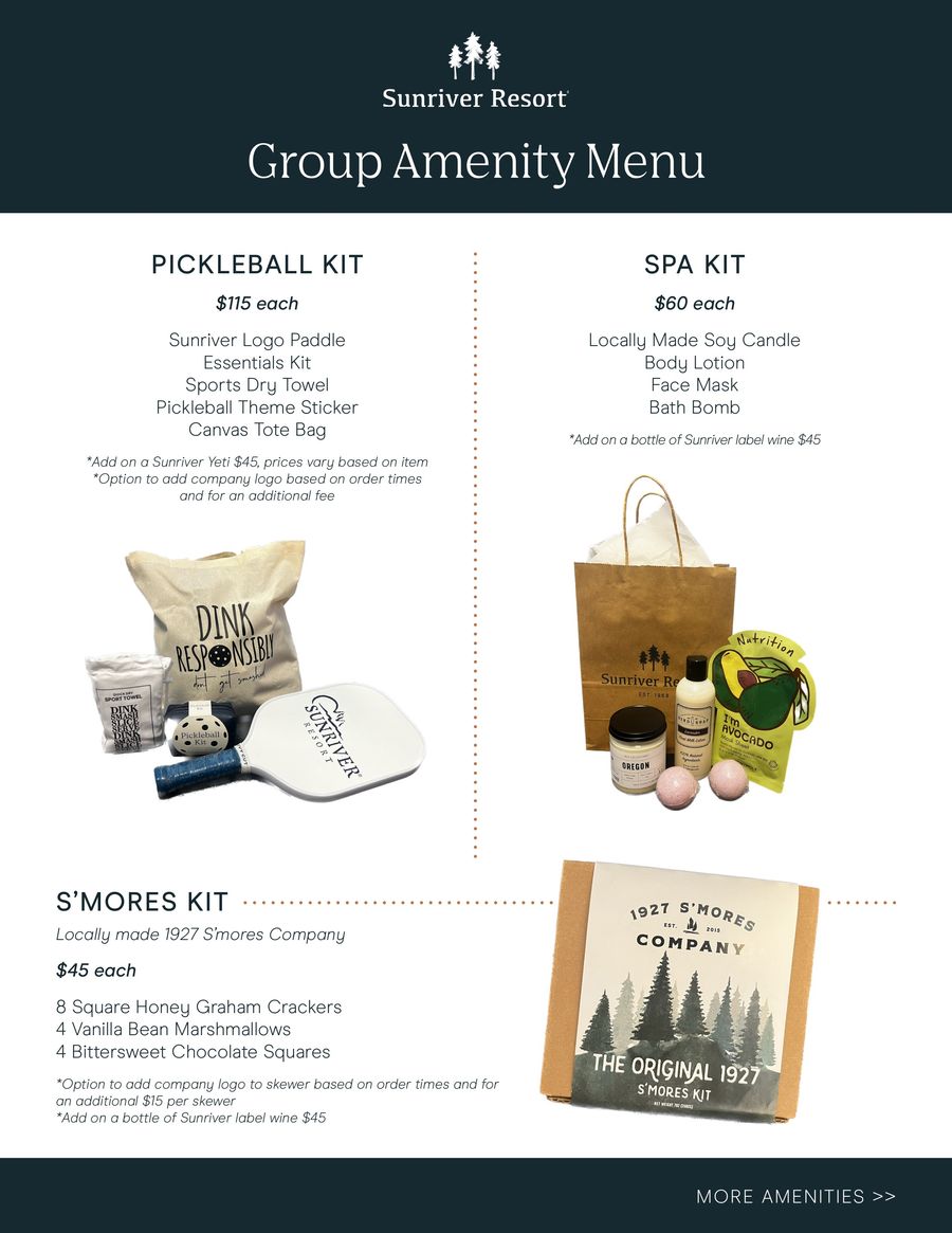 Group Amenity Menu_2024 by Sunriver... - Flipsnack