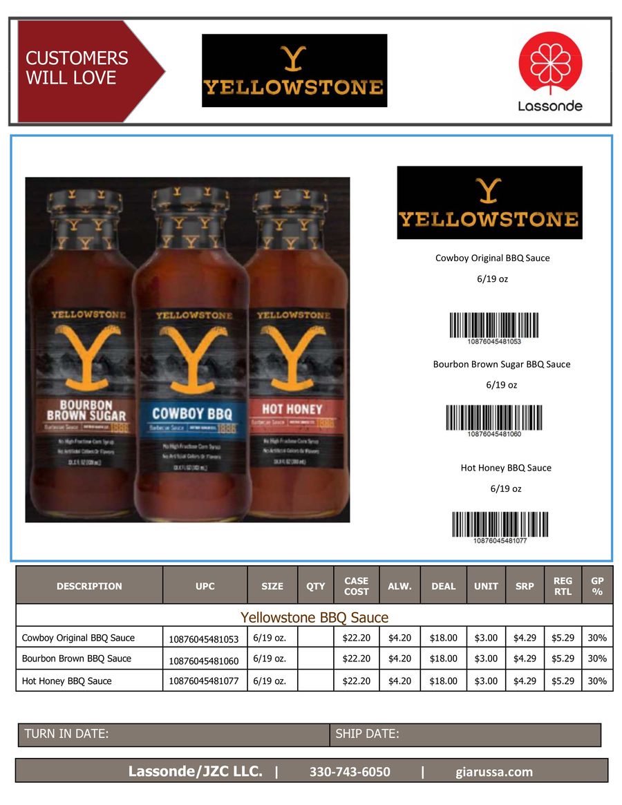 Yellowstone BBQ 1-3-25 by Lassonde Specialty Foods
