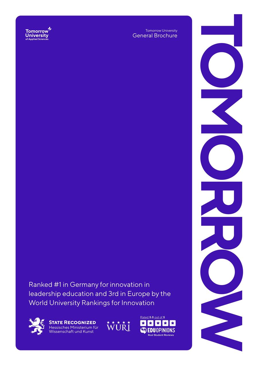 General Brochure - Tomorrow University - EN by Tomorrow University