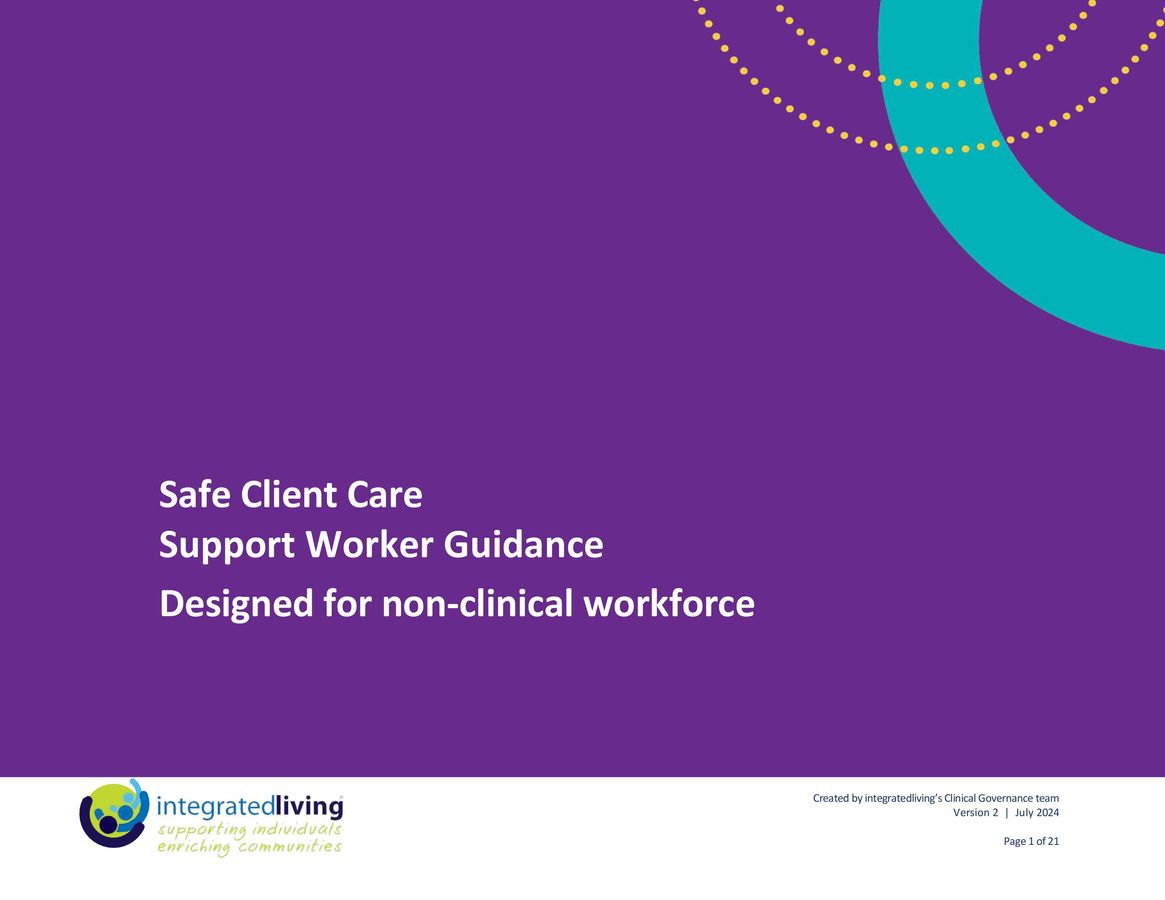 Safe Client Care - Support Worker Guidance (Version 2) by... - Flipsnack