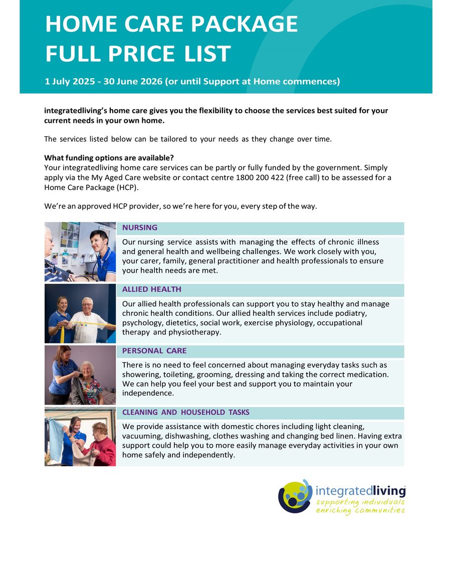 integratedliving HCP Full Price List (1 July 2025 - 30June 2026) by ...
