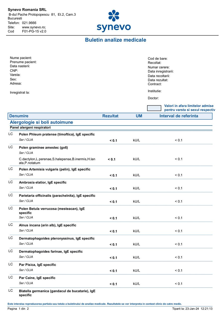 Panel alergeni respiratori (2) by Synevo Romania - Flipsnack