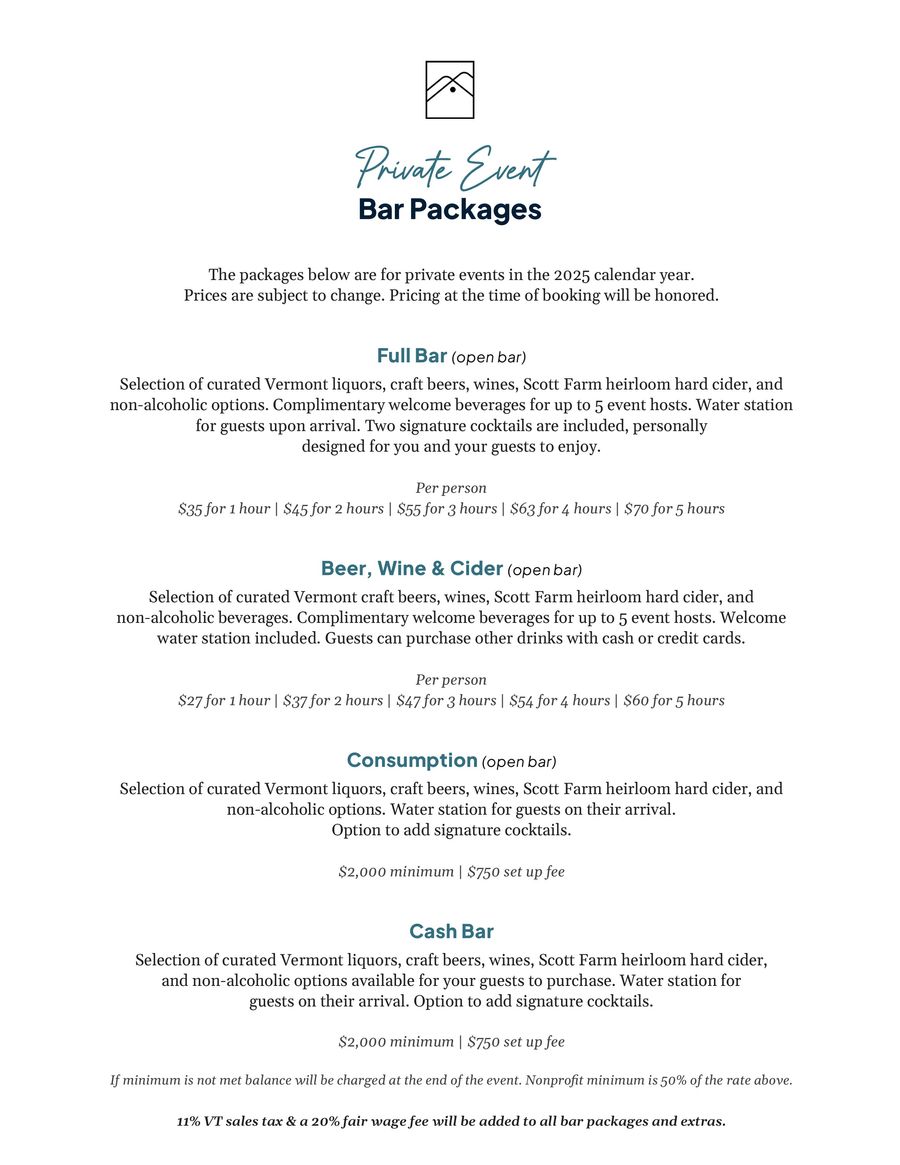 Retreat Farm Private Events: Bar Packages by Retreat Farm - Flipsnack